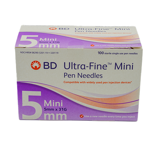 BD Ultra Fine Mini Pen Needles 5mm x 31G - 90 Count – RapidRxUSA