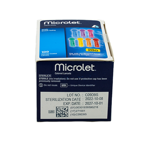 Microlet Colored Lancets 100 Count – RapidRxUSA
