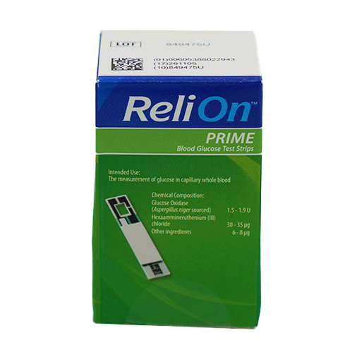 ReliOn Prime Blood Glucose Test Strips - 50 Count – RapidRxUSA